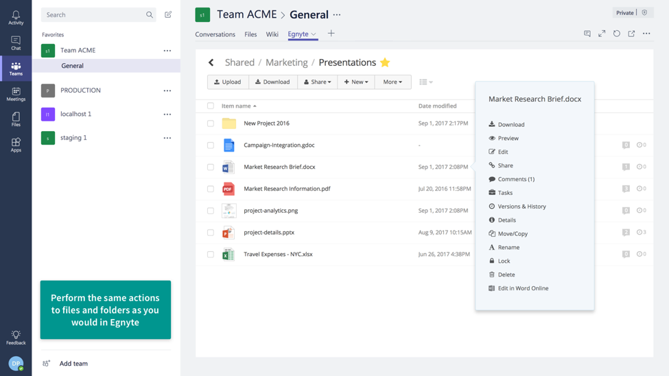 Bringing Your Egnyte Content into Microsoft Teams - Egnyte Blog